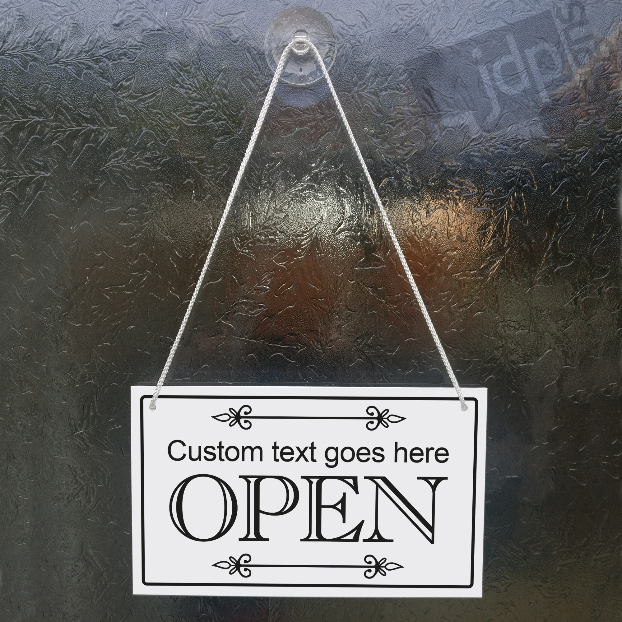 Personalised Custom Made Open Closed Hanging Sign 3mm White - Etsy