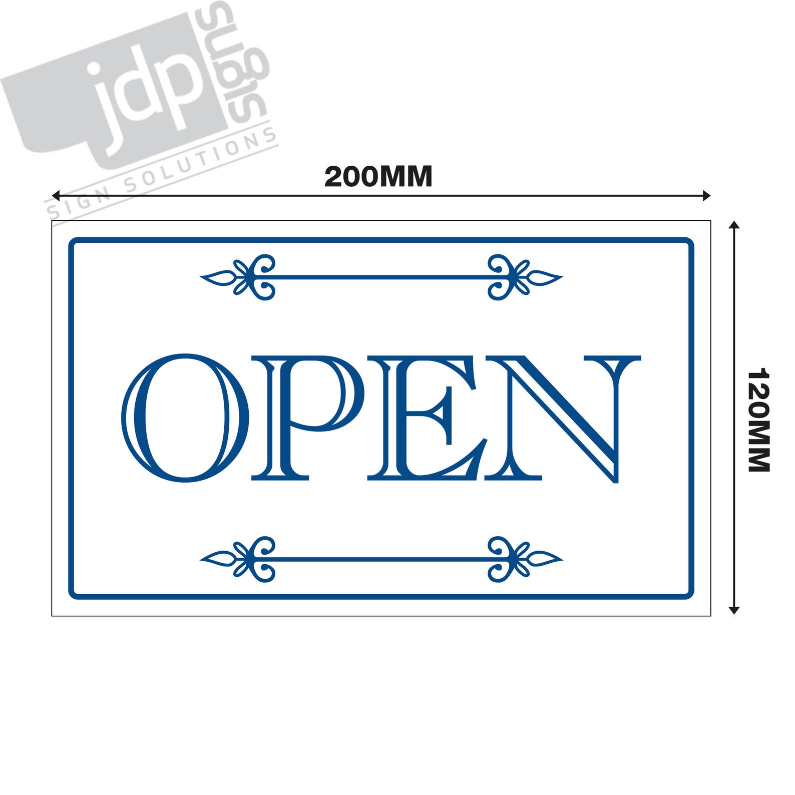 Decorative Open & Closed 3mm Rigid 120mm X 200mm Sign, Shop Window Door ...