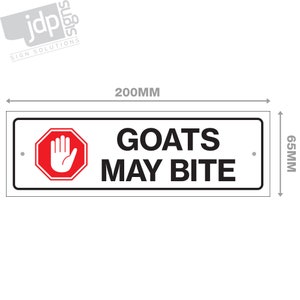 Caution Goats May Bite Warning Sign 3mm Rigid PVC Board Sign - Etsy