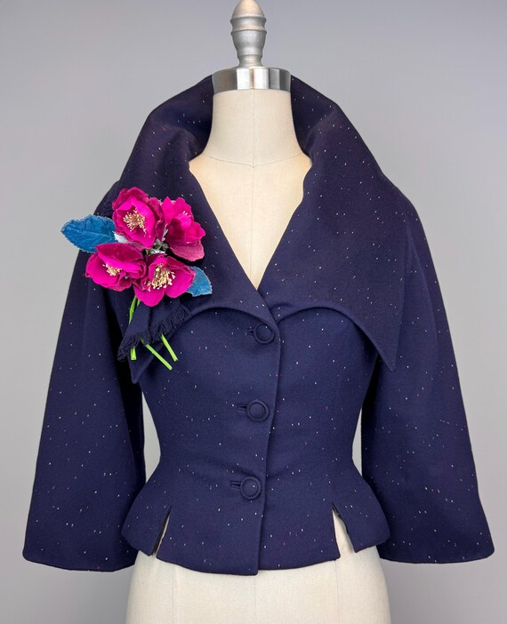 Lilli Ann New Look 1950s Dior inspired Wool Peplum Ja… - Gem