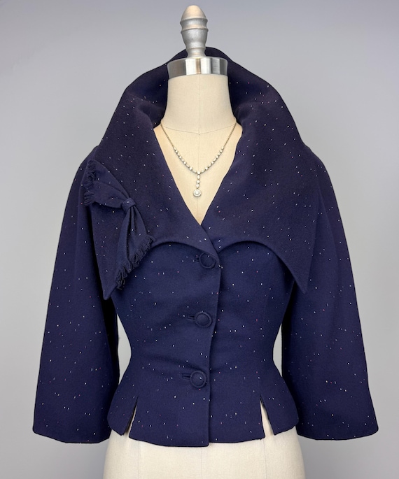 Lilli Ann New Look 1950s Dior inspired Wool Peplum Ja… - Gem