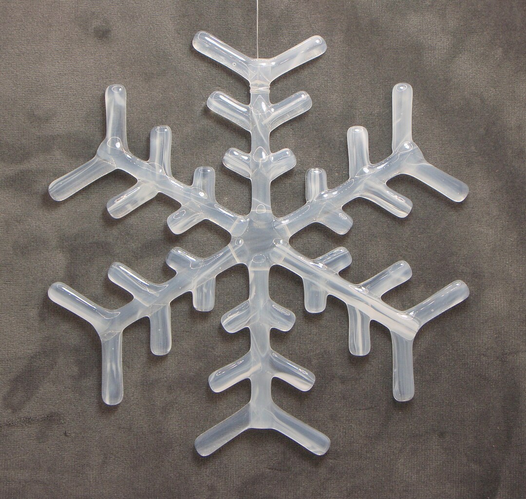 Fused Glass Snowflake, Ornament - Etsy