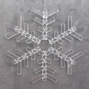 Fused Glass Snowflake, Ornament - Etsy