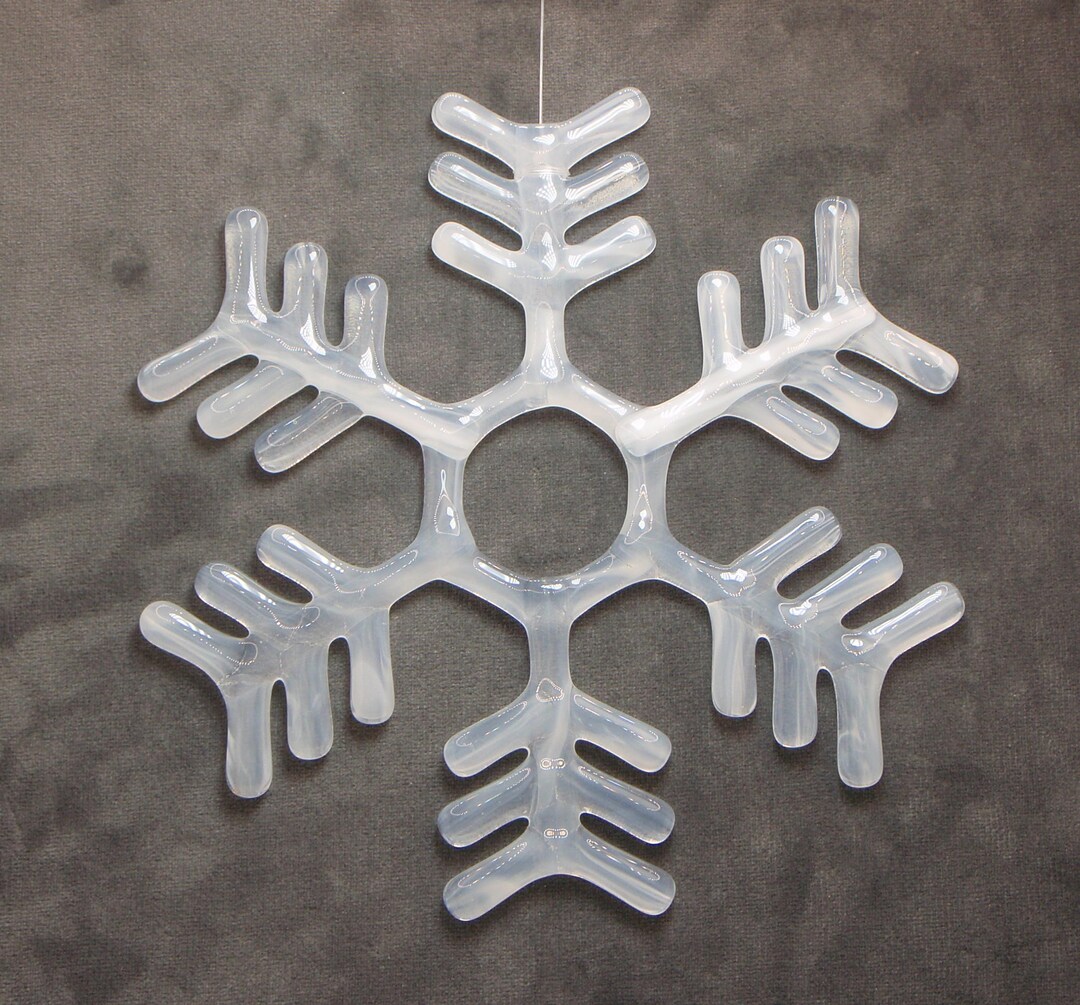 Fused Glass Snowflake, Ornament - Etsy