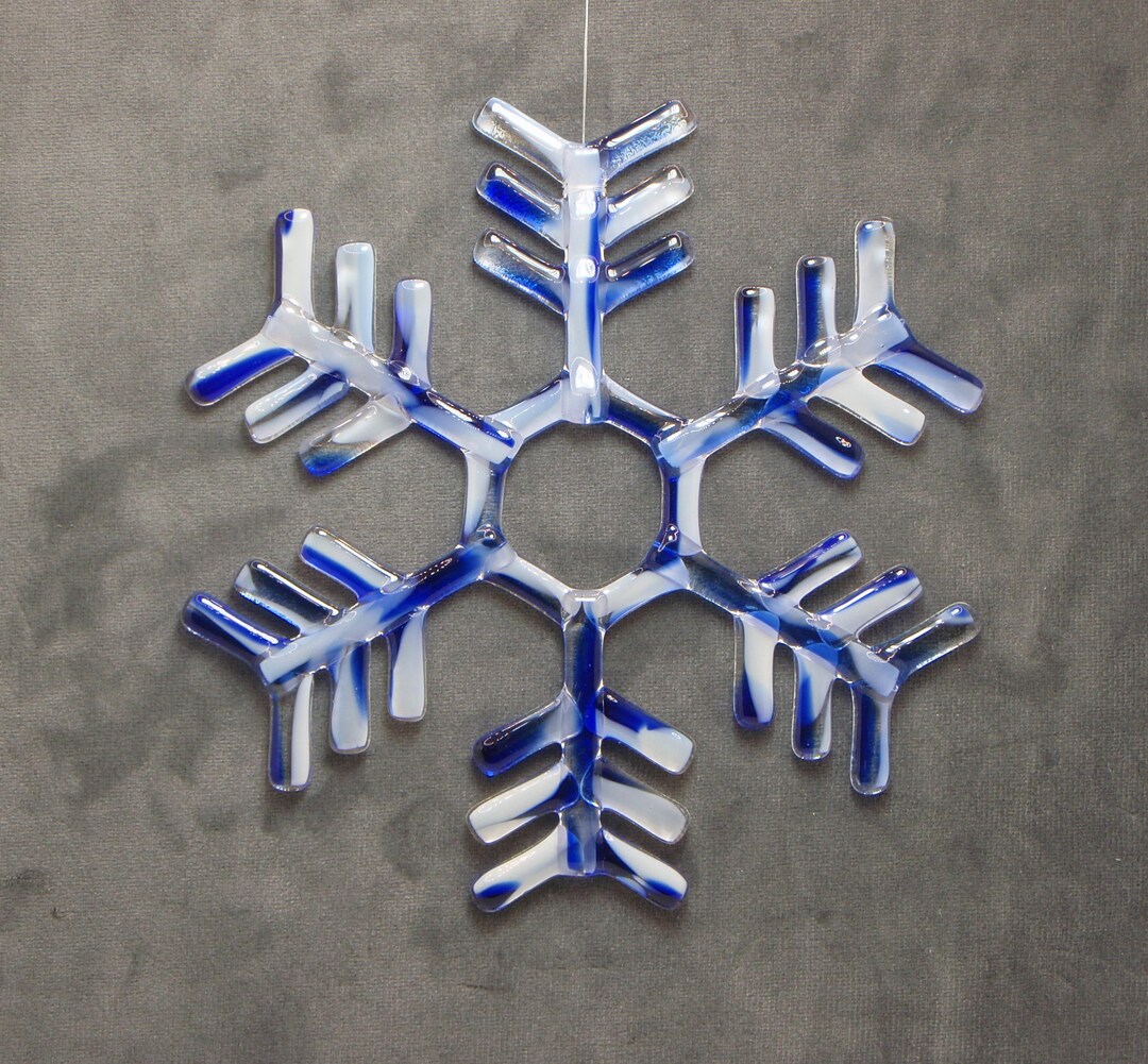 Fused Glass Snowflake, Ornament - Etsy