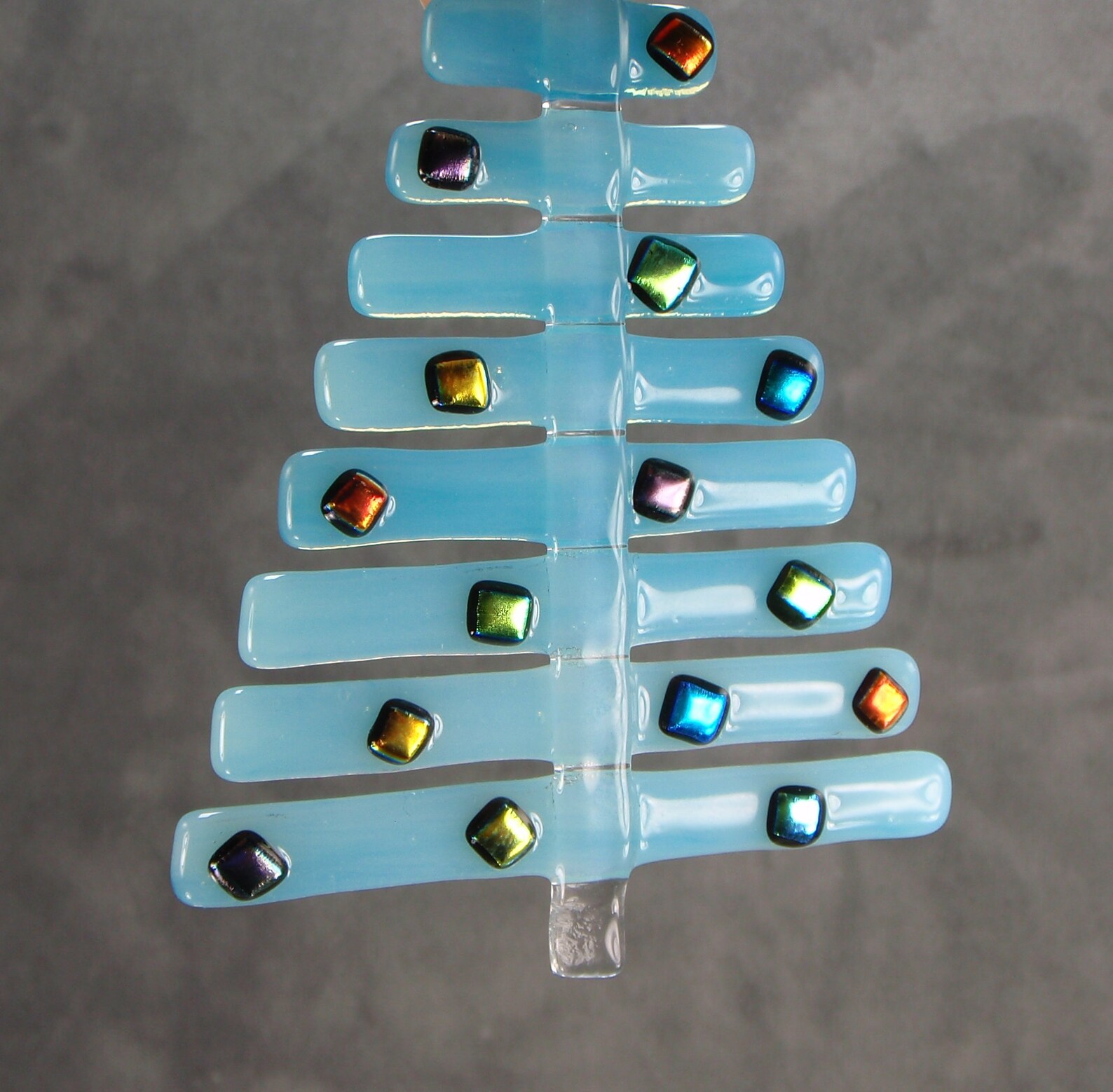 Fused Glass Christmas Tree With Ornaments - Etsy