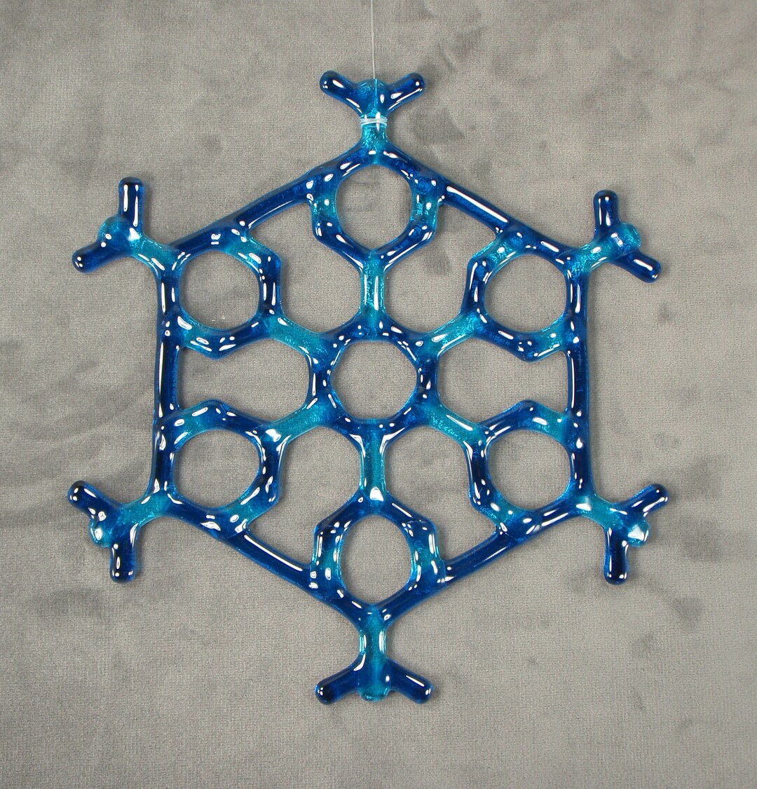 Fused Glass Snowflake, Ornament - Etsy