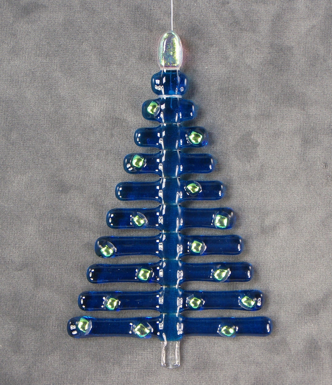 Fused Glass Christmas Tree With Ornaments - Etsy