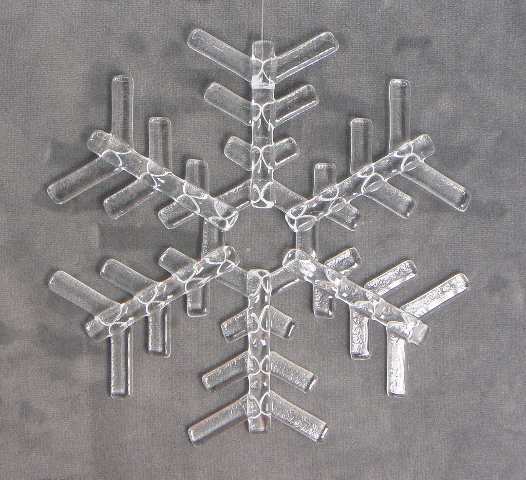 Fused Glass Snowflake, Ornament - Etsy