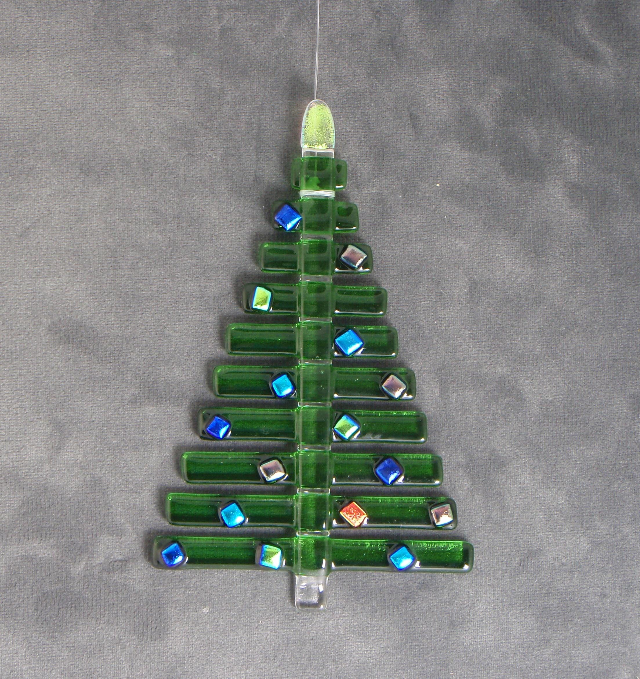 Fused Glass Christmas Tree With Ornaments - Etsy