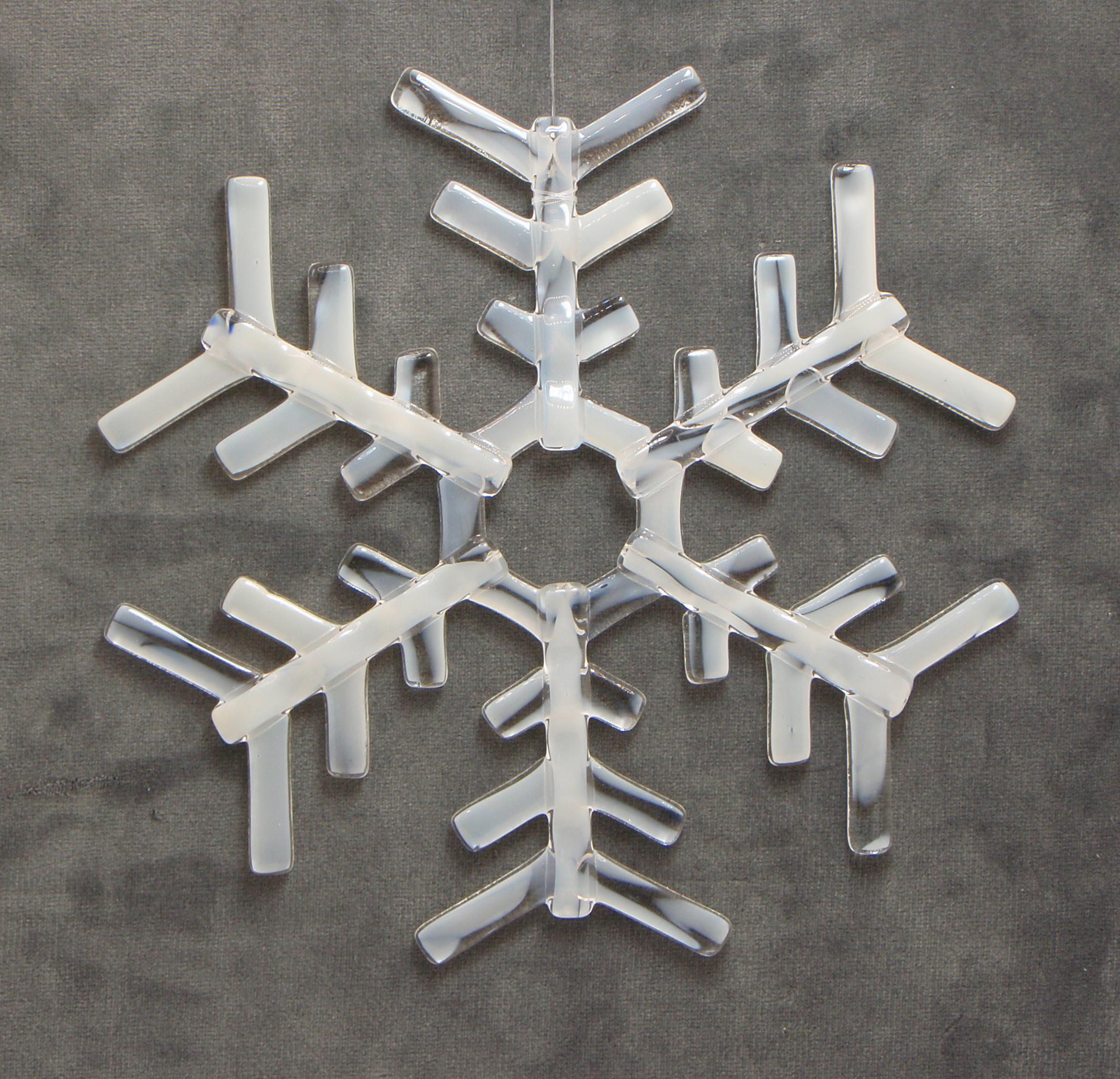Fused Glass Snowflake, Ornament - Etsy
