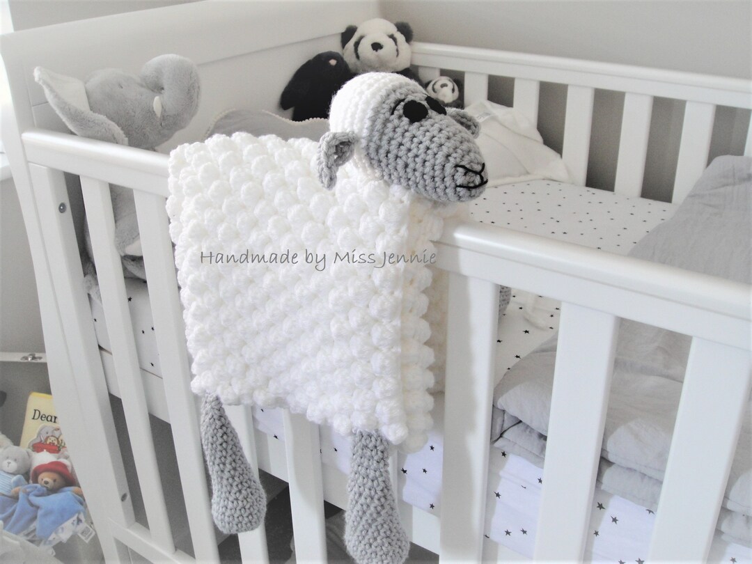 Crochet Baby Blanket, Cuddle Blanket, Farm Sheep Folding Baby Blanket ...