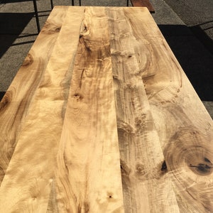 Oregon Myrtle Hardwood Dining Table, Handcrafted Solid Wood Dining ...