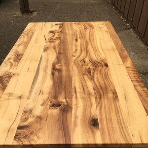 Oregon Myrtle Hardwood Dining Table, Handcrafted Solid Wood Dining ...