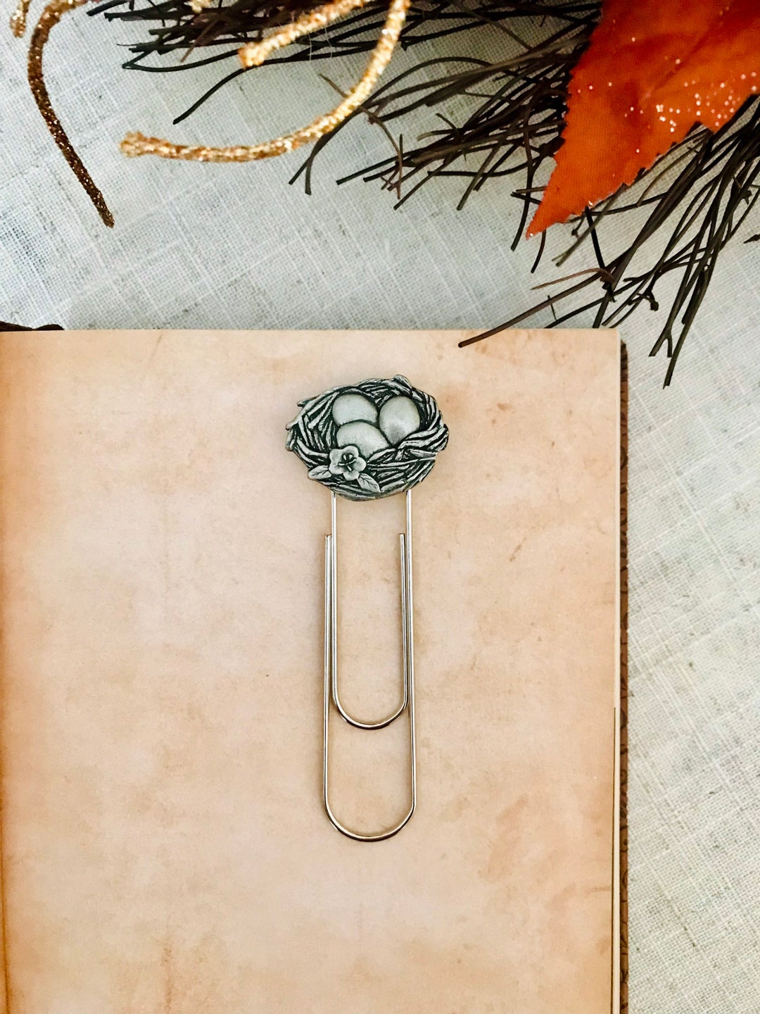 Pewter Bookmark, Paperclip Bookmark, Luxury Bookmark, Bougie Gift ...