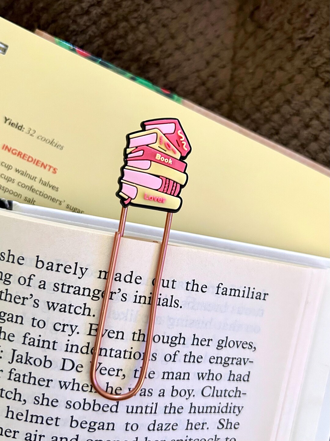 Book Lover Bookmark, Stack of Booksbookmark, Reading Accessory ...