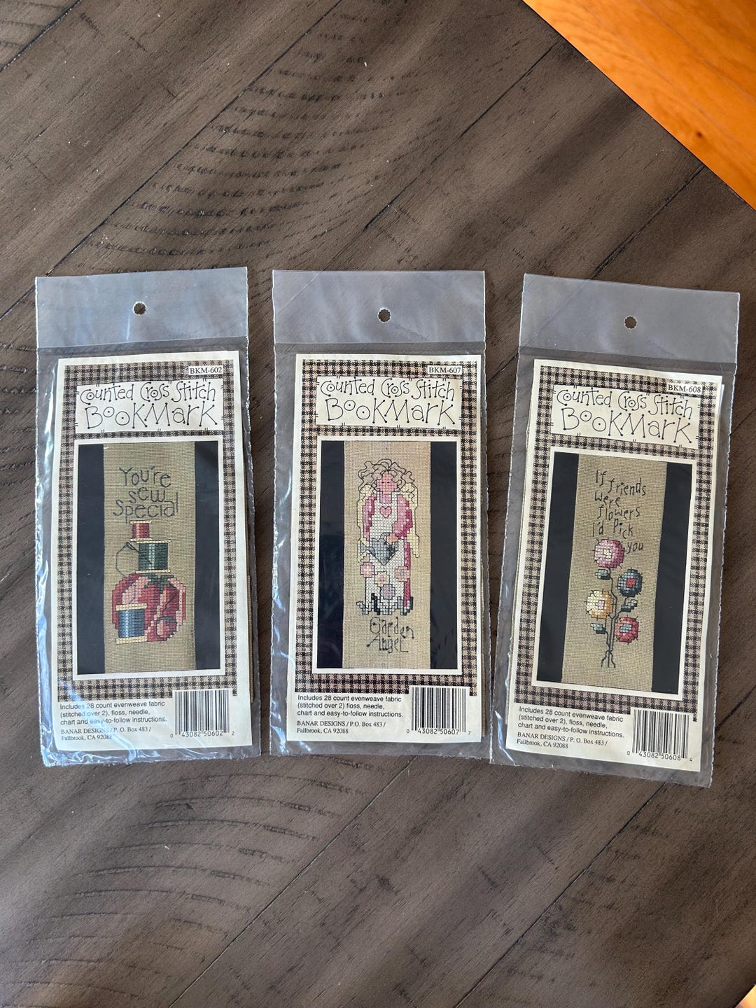 Three Banar Designs Bookmark Cross Stitch Kits,vintage Diy Bookmarks ...