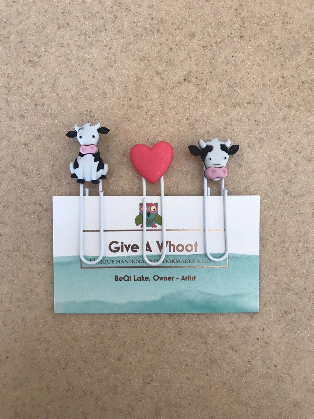 Cows Bookmarks Cute Cow Reading Accessories Bookworm Gift - Etsy