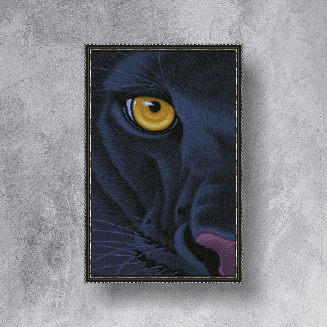 GOLDEN VISION Cross Stitch Pattern PDF Download Animal Cross Stitch ...
