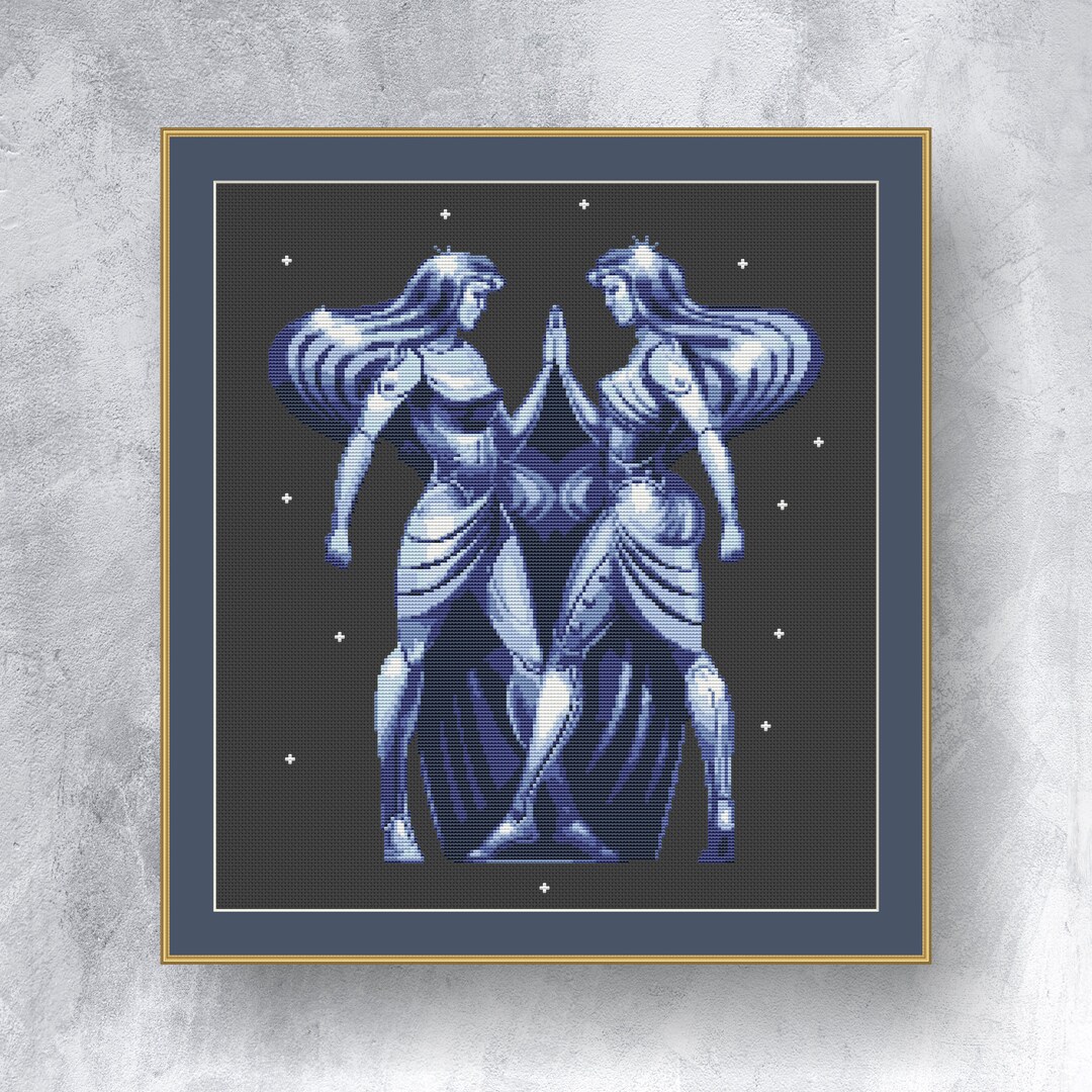 GEMINI Cross Stitch Pattern PDF Instant Download Zodiacal Signs Cross ...