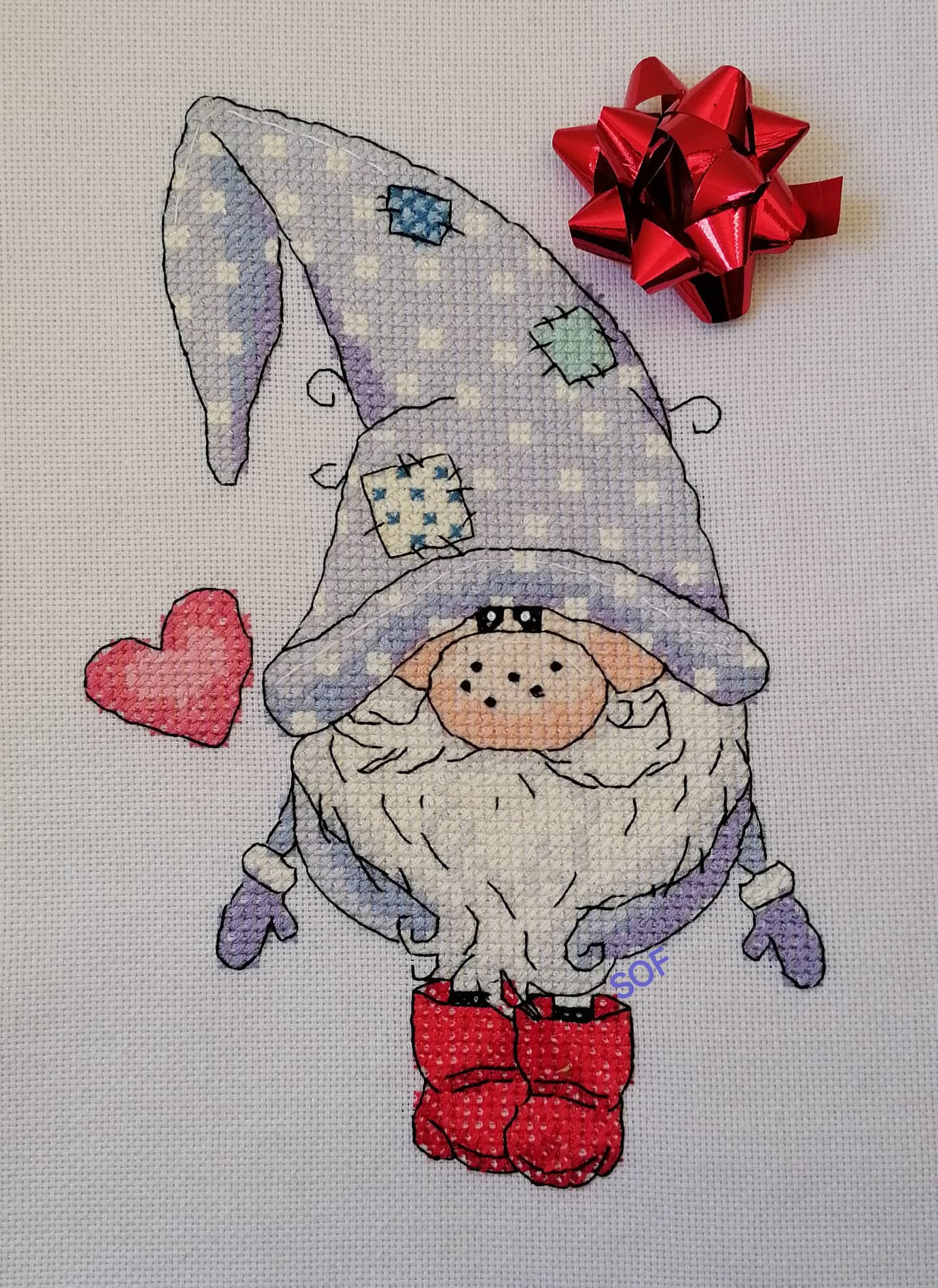 Christmas Elf Cross Stitch Pattern PDF Instant Download Gnome - Etsy