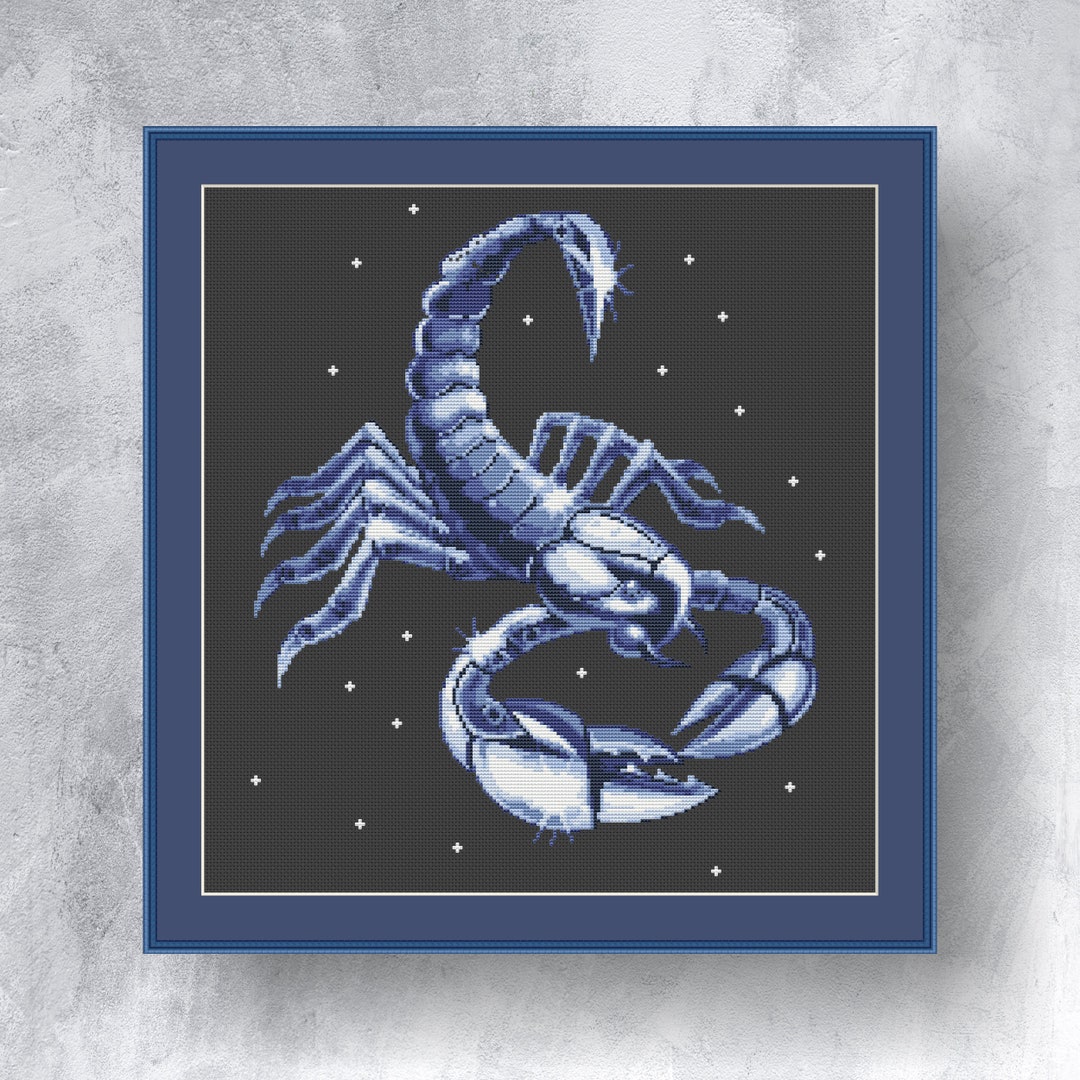 SCORPIO Cross Stitch Pattern PDF Instandt Download Zodiac Counted Cross ...