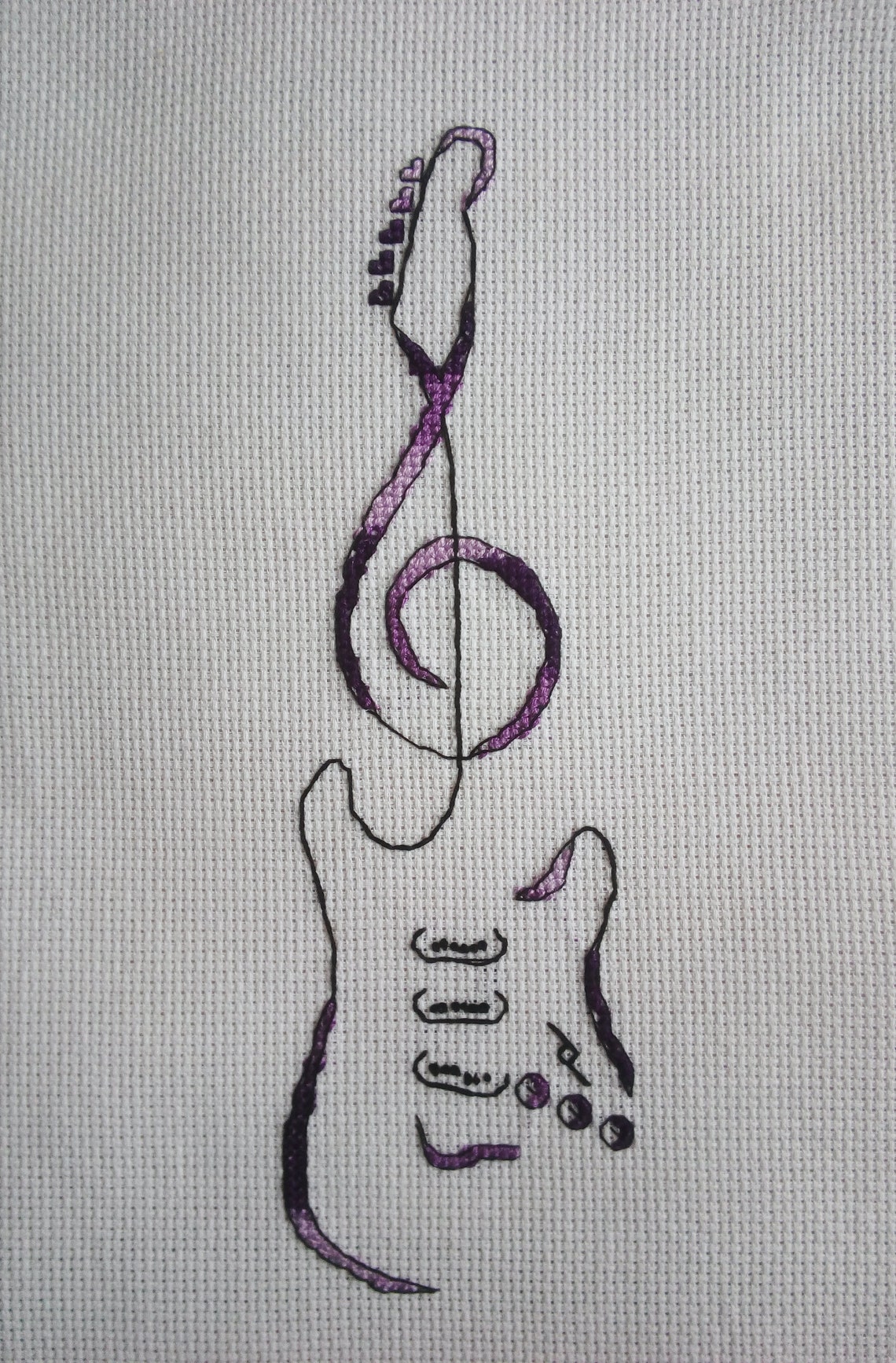 GUITAR Cross Stitch Pattern PDF Instant Download Art Cross - Etsy