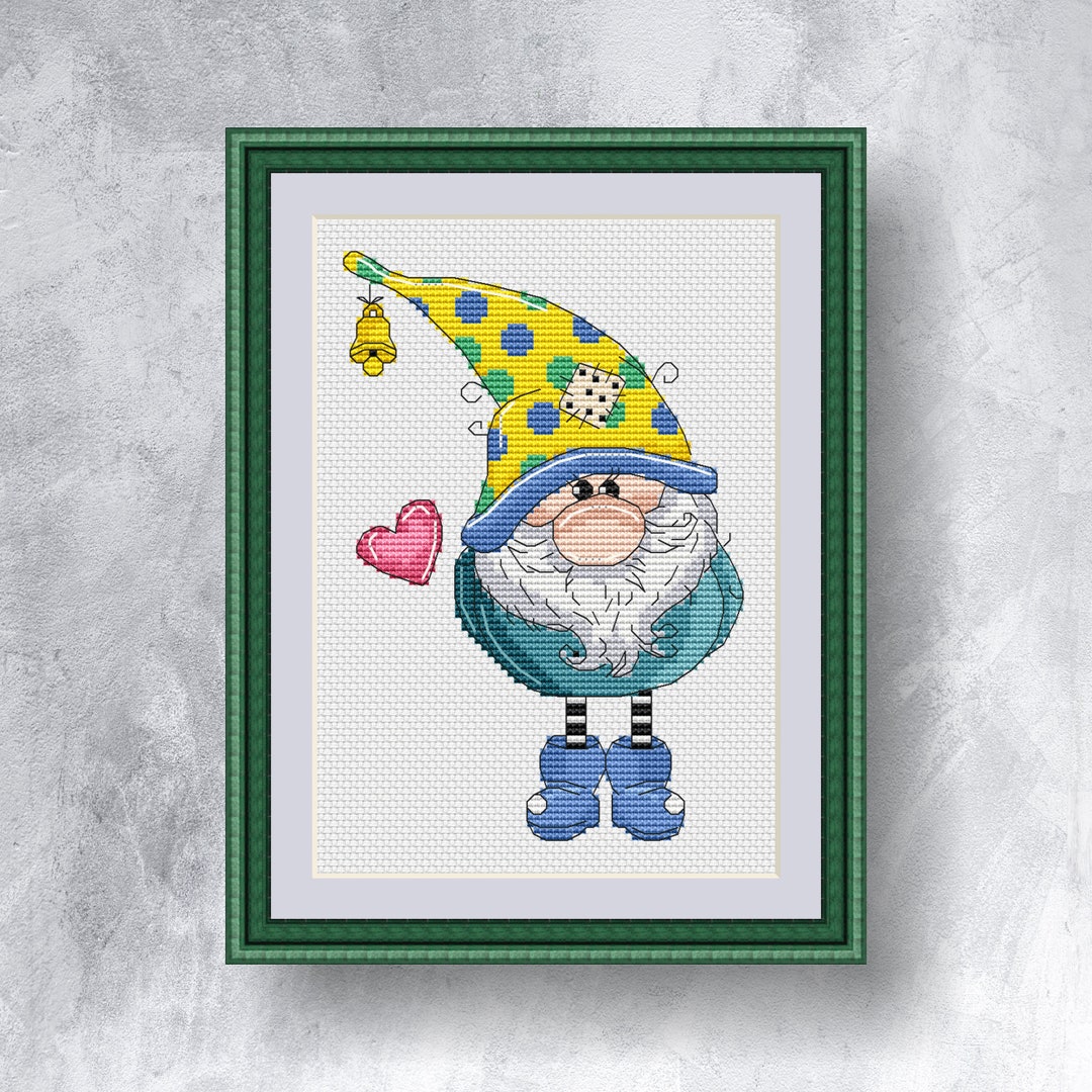 Christmas Elf Cross Stitch Pattern PDF Instant Download Gnome - Etsy