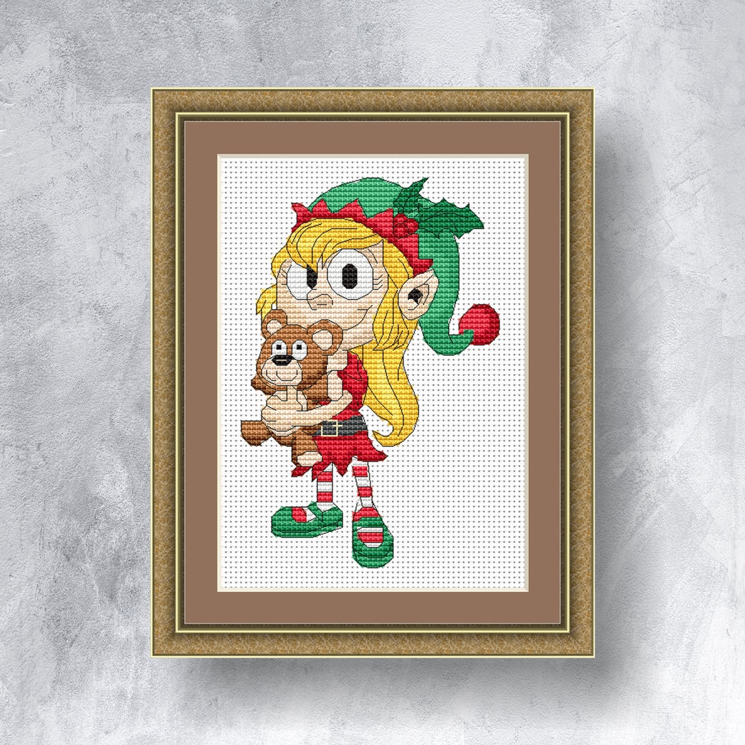 Christmas Elf Cross Stitch Pattern PDF Instant Download Gnome - Etsy