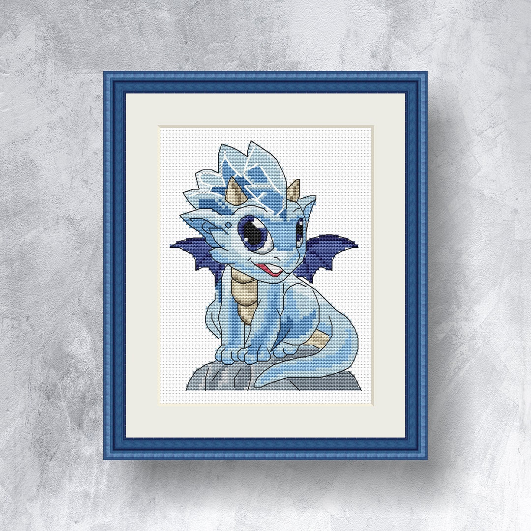 Small Dragon Cross Stitch Pattern PDF Download Cute Dragon Cross Stitch ...