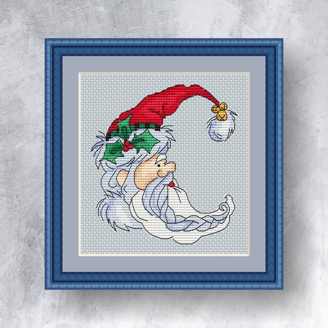 Santa Claus Cross Stitch Pattern PDF Instant Download Christmas Cross ...