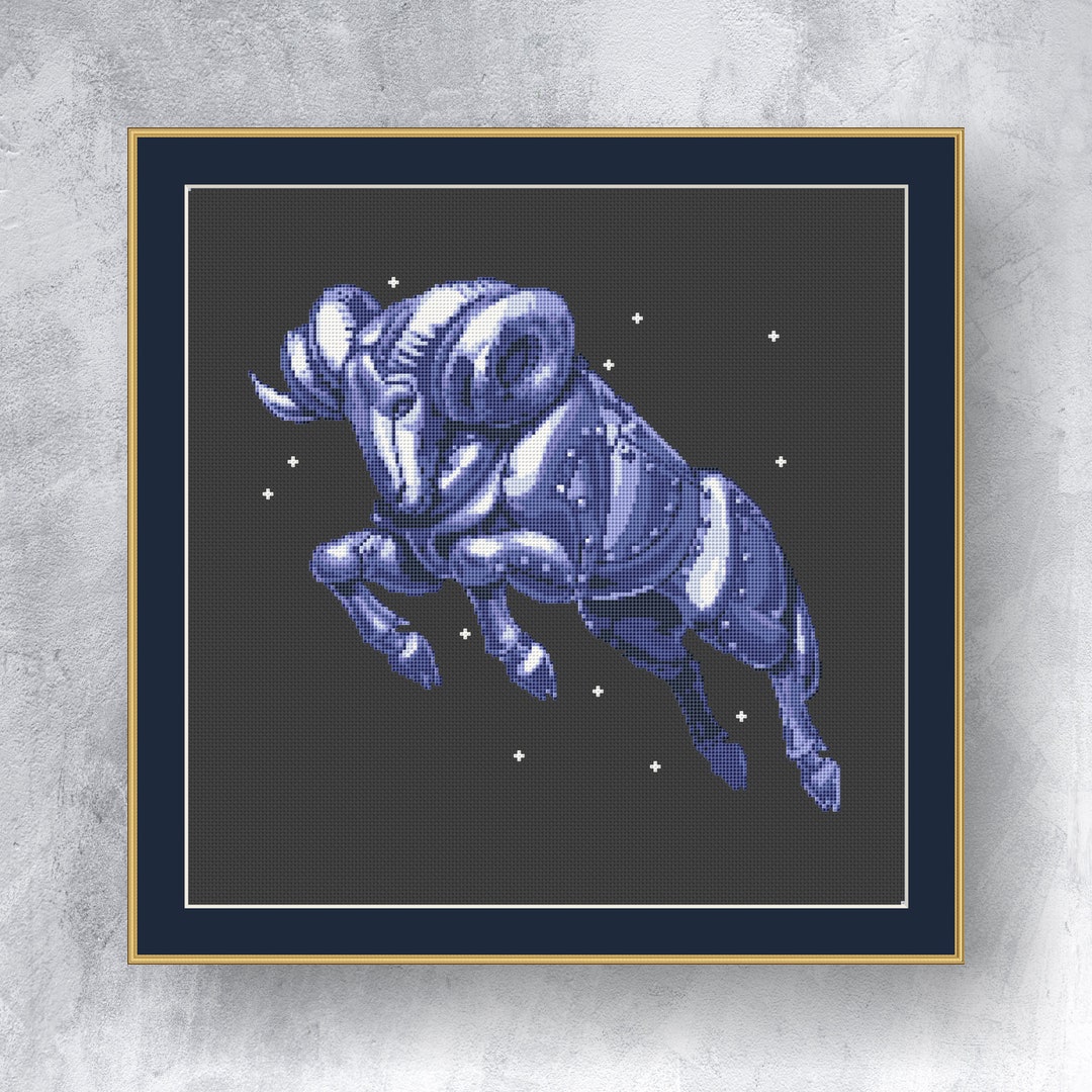 ARIES Cross Stitch Pattern PDF Instant Download Zodiacal Signs Cross ...