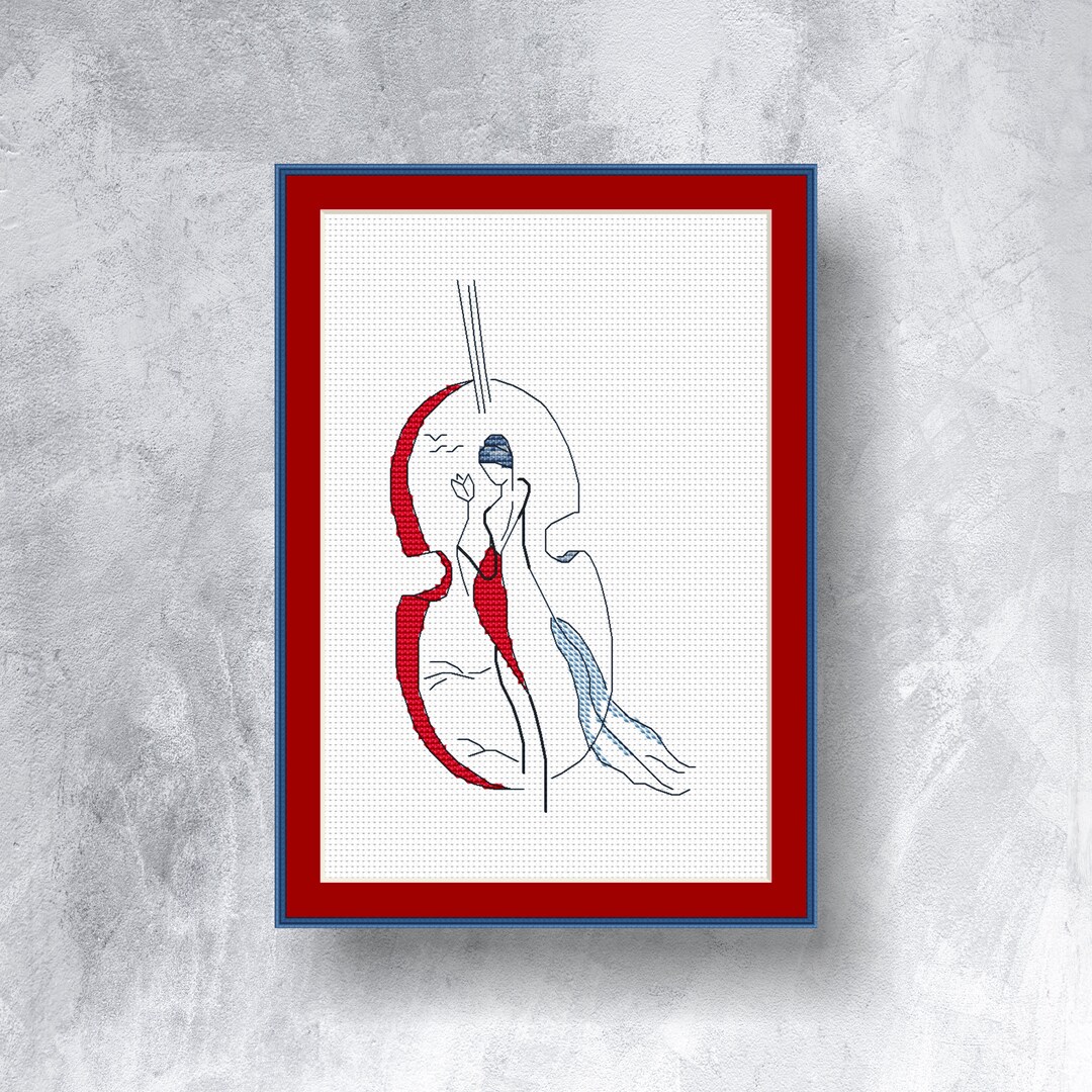 Woman and Cello Cross Stitch Pattern: Art Music Chart (PDF Download) - Etsy