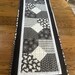 Modern Color Block Long Table Runner, Black White and Gray Table Runner ...