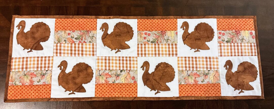 Turkey Table Runner, Thanksgiving Table Runner - Etsy