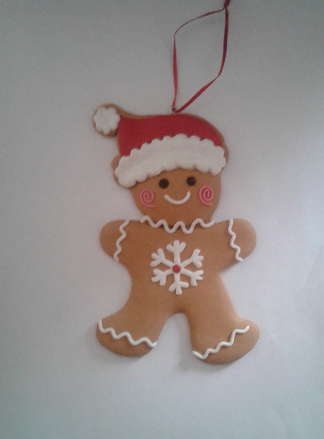 Personalized Polymer Clay Gingerbread Ornament - Etsy