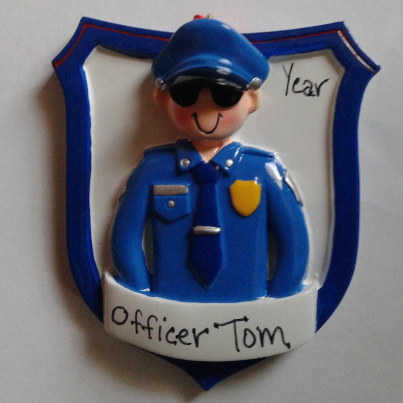 Personalized Male Police Officer Ornament - Etsy