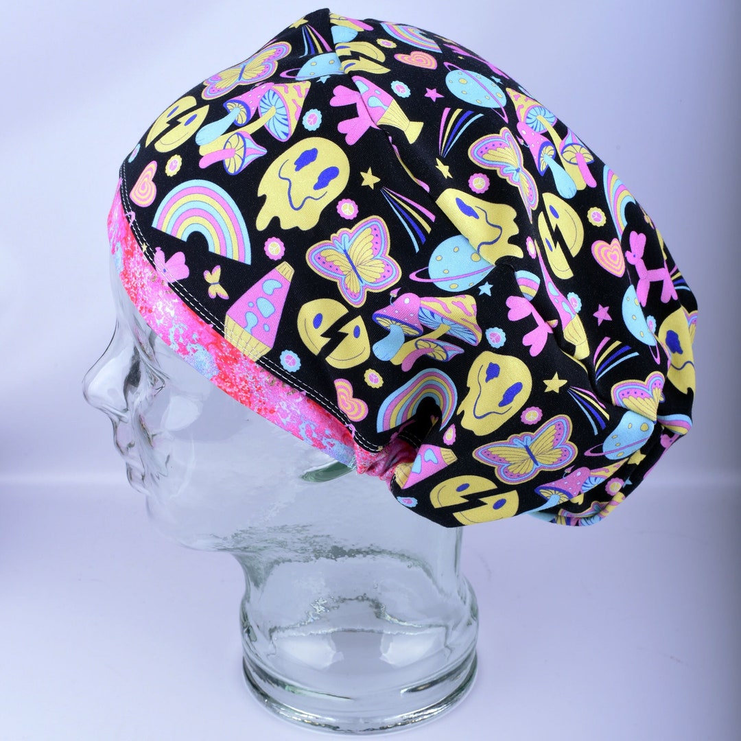 Scrub Cap / Full Coverage Scrub Hat / Retro Scrub Cap / Stretchy Scrub ...