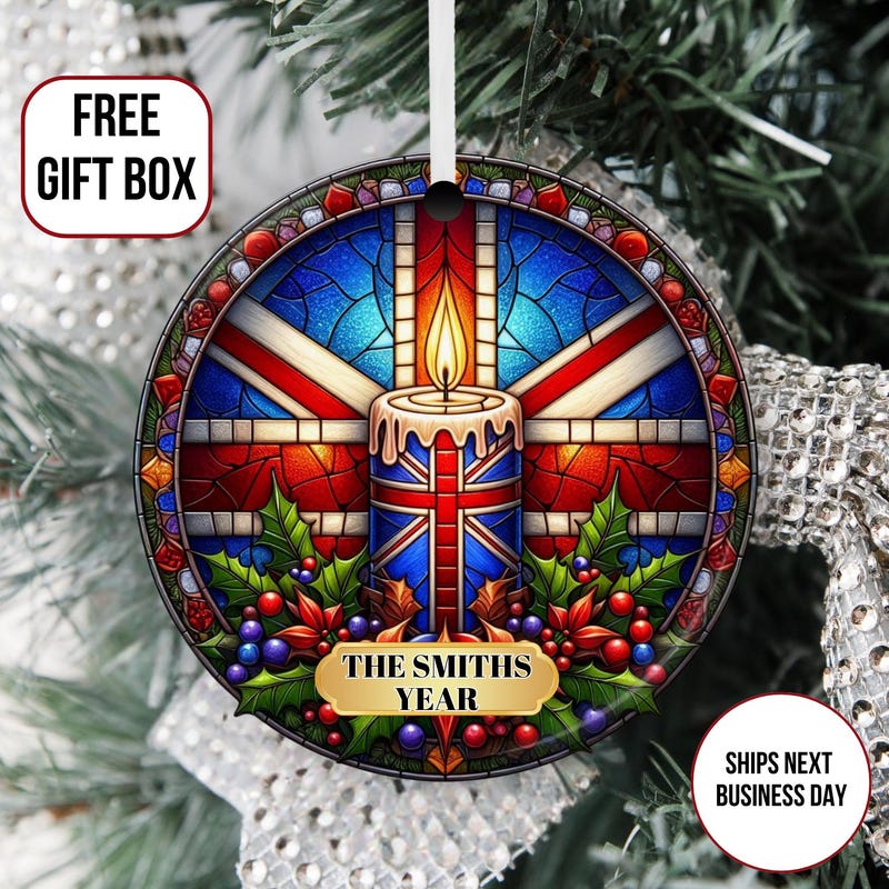 Union Jack Christmas Bauble - Etsy UK