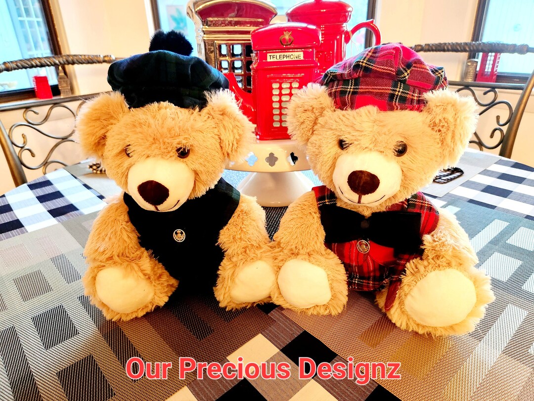 Tartan Teddy Bear, Scottish Teddy Bear, Teddy Bear Kilt, Scotland ...