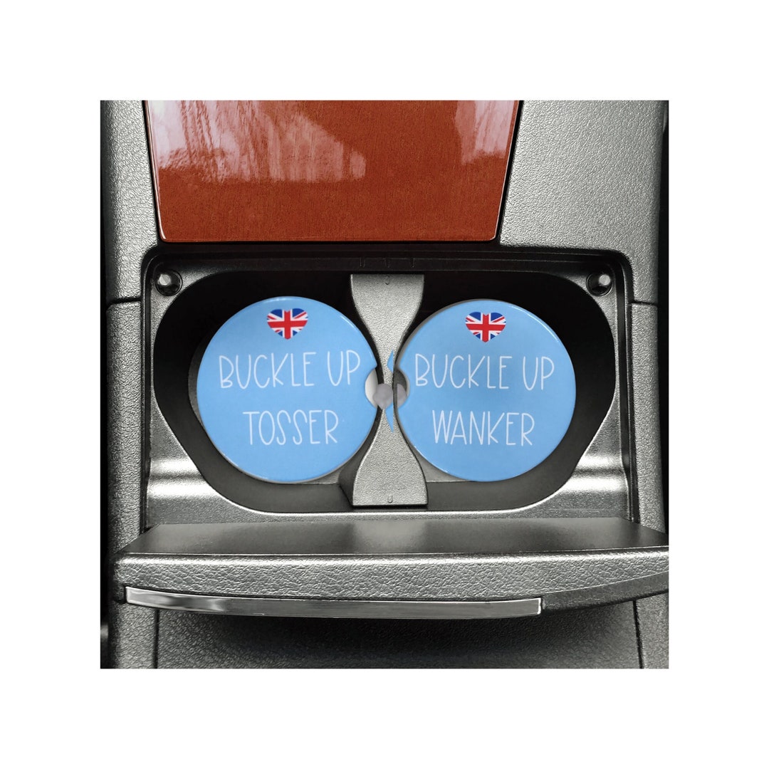 British Rude Words Union Jack Car Cup Coasters, Ceramic Sandstone Union ...
