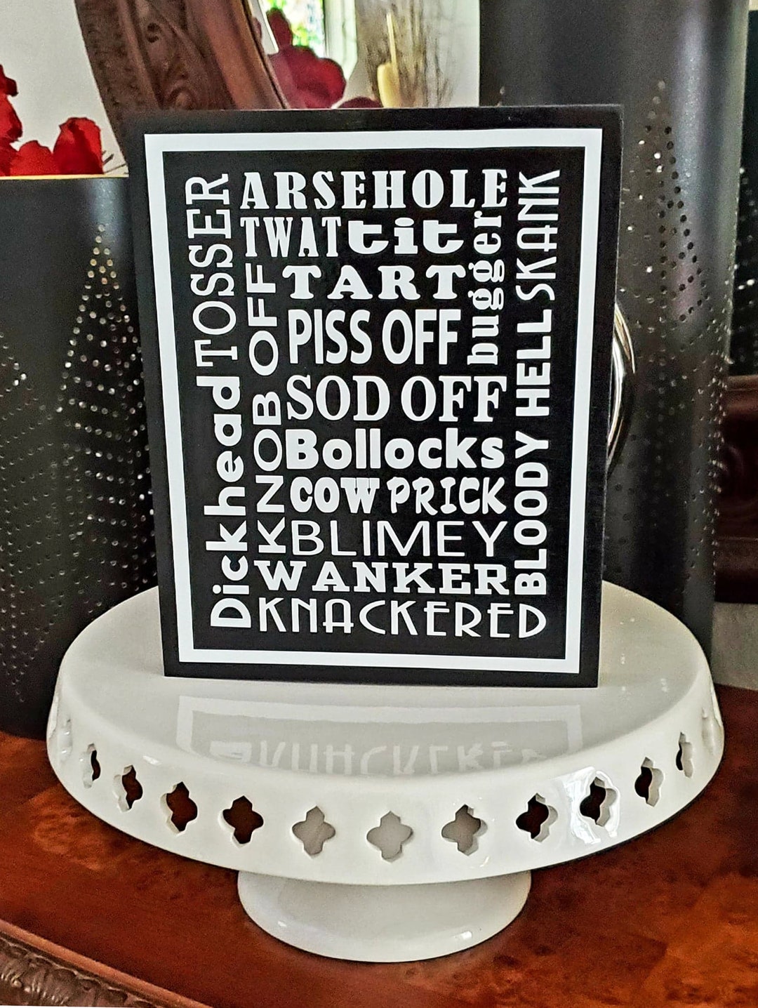 Bugger British Scottish Typography Subway Handmade Wood Sign - Etsy