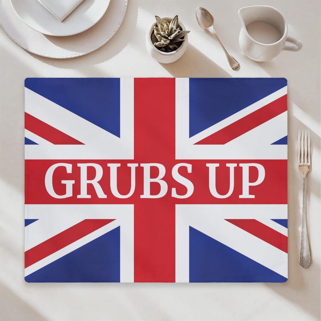 Union Jack Cork Backed Placemat - British Grubs up Tablemat - Single or ...