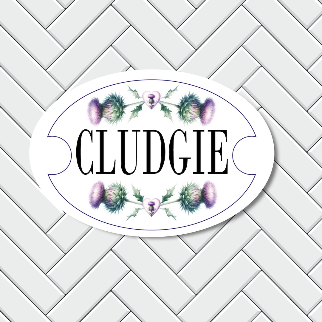 Scottish Thistle Cludgie Toilet Sign, Glossy Oval Plaque - Etsy UK