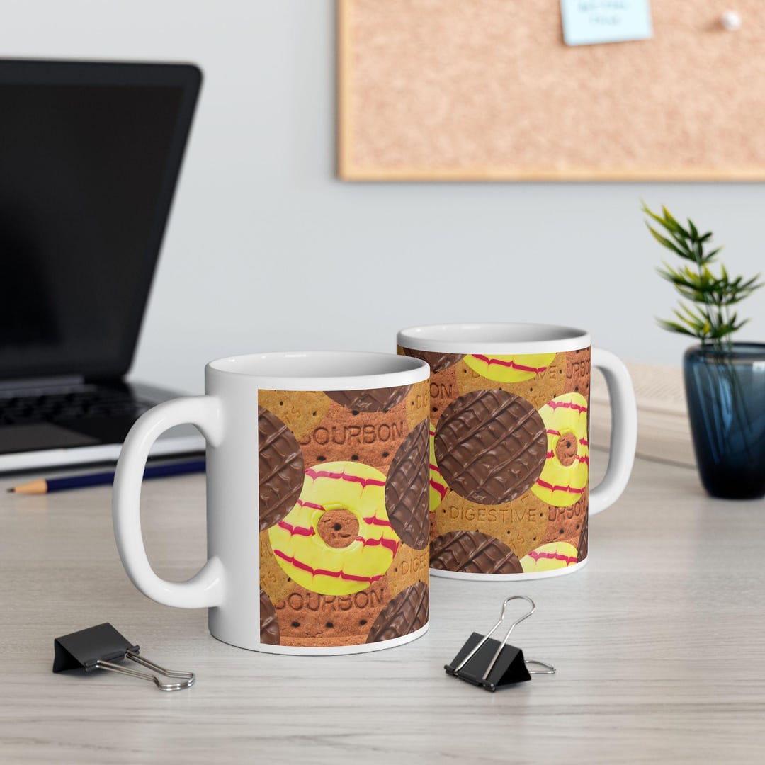 British Biscuits 11oz Mug: Classic Cookie Design With Gift Box - Etsy