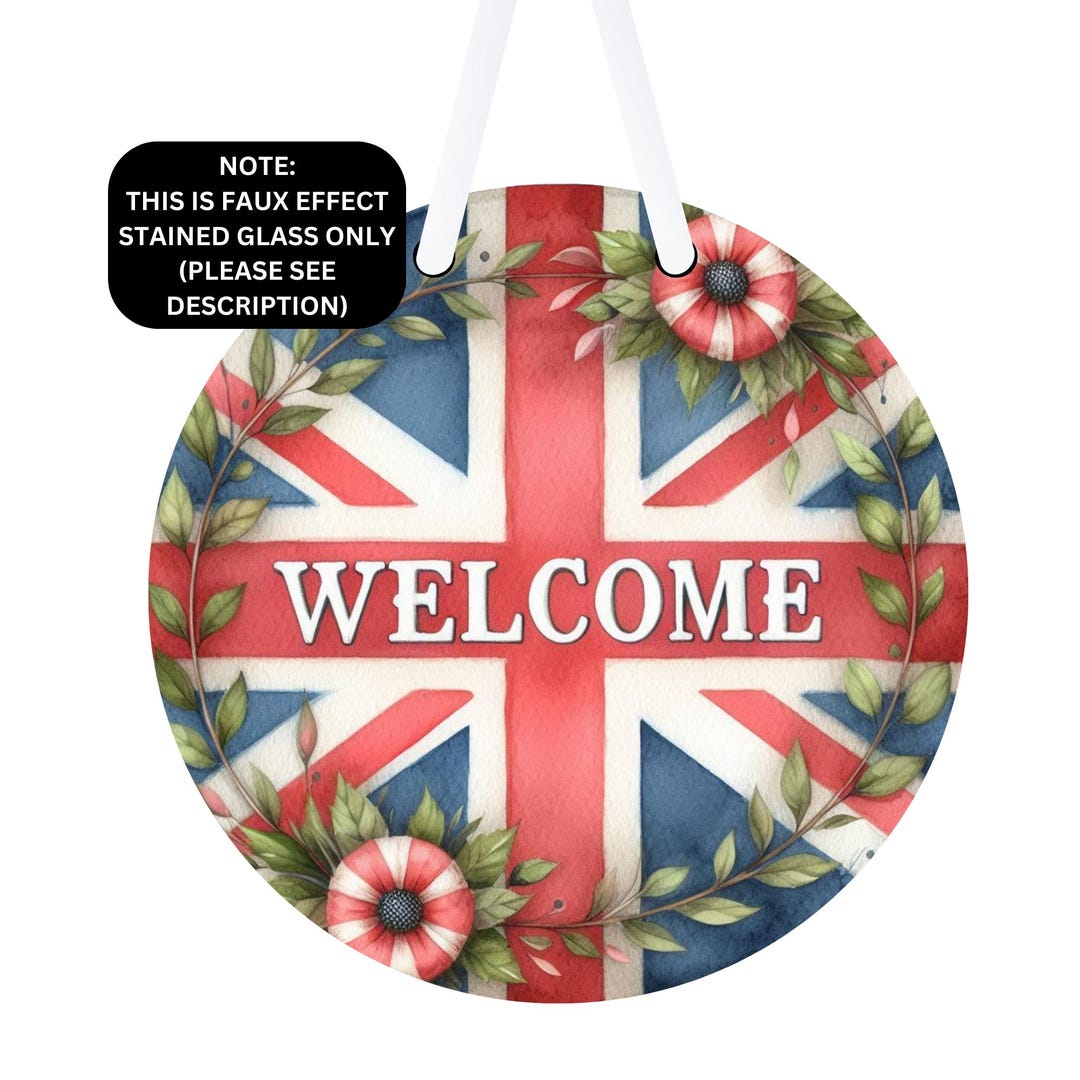 Union Jack Flag Hanging Sign: British Decor - Etsy