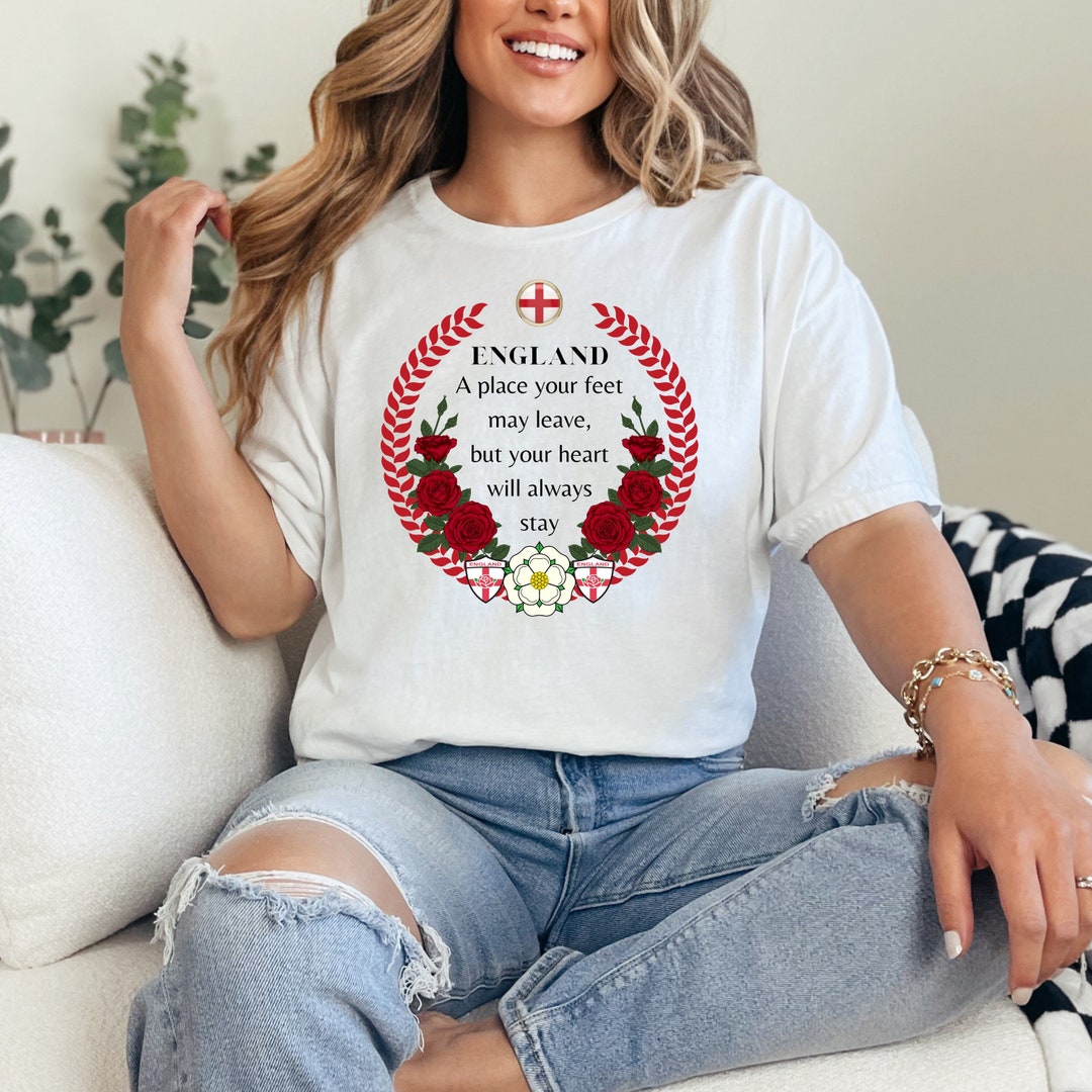 England Verse T-shirt: British Pride, English Rose Tee - Etsy