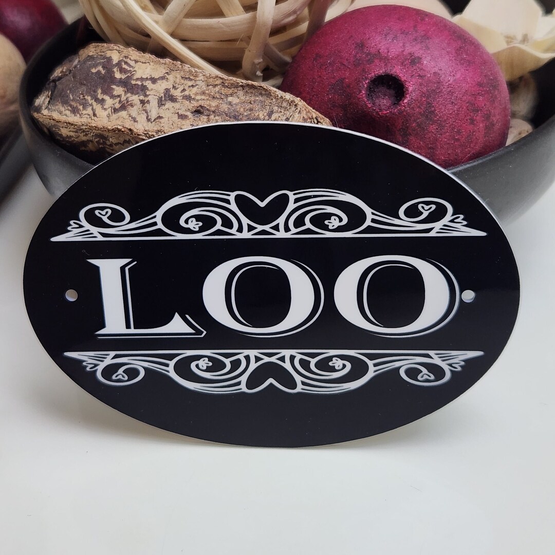 Loo Toilet British Scottish Bathroom signe en bois fait à la main ...