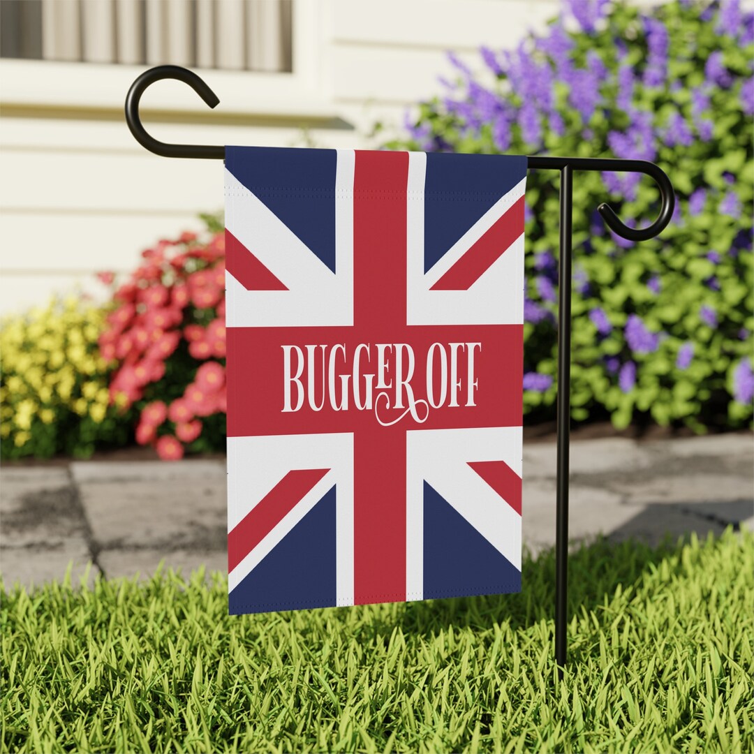 Funny Union Jack Garden & House Banner British Bugger off - Etsy
