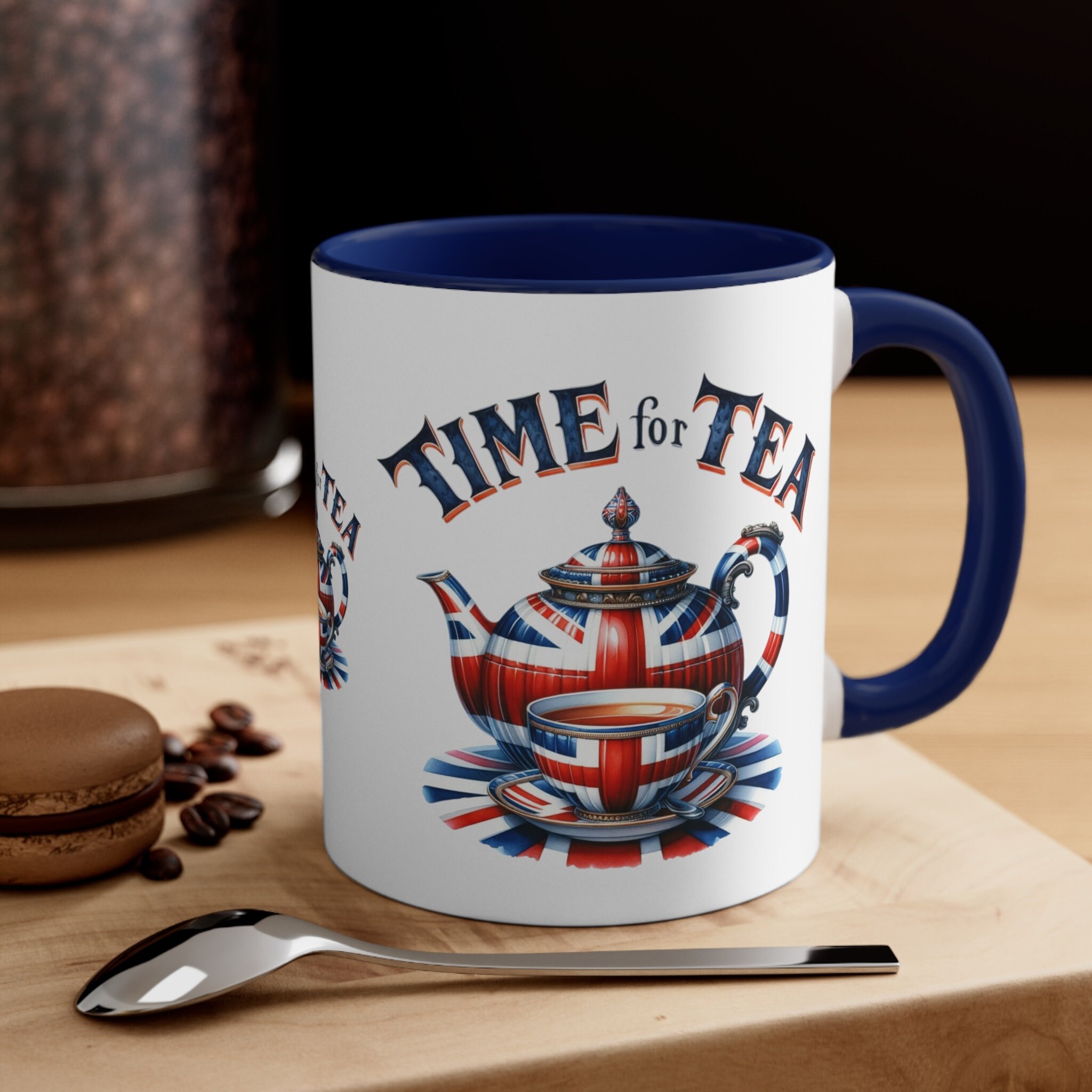Union Jack Coffee Mug: British Tea Time, 11oz Ceramic Mug, 2 Colors ...